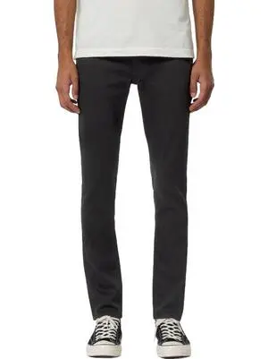 Nudie Jeans Lean Dean Slim Tapered Fit Jeans - Dry Everblack