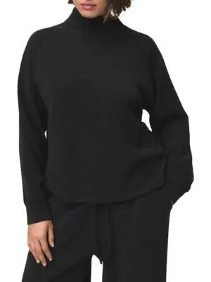 Mango Mock Neck Sweatshirt Black