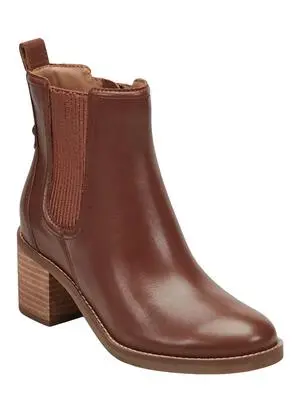 EARTH® Cassi Side Zip Boot Medium Brown Leather