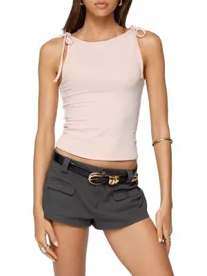 EDIKTED Chrissy Tie Strap Tank - Light-pink