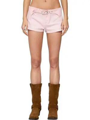 EDIKTED Vicco Belted Low-Rise Shorts
