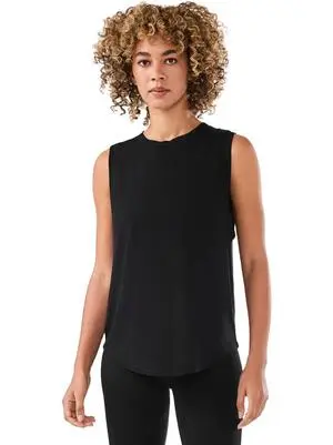 TAVI High Neck Muscle Tank - Ebony Coconut