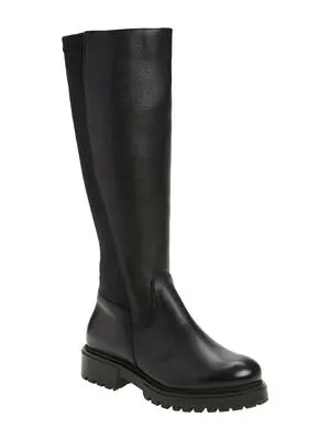 CHOCOLAT BLU Frisco Leather Knee-High Boots Black Leather