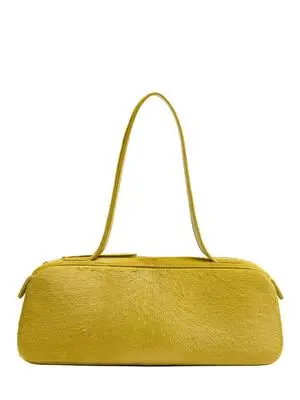 Khaite Simona Haircalf Shoulder Bag Yellow