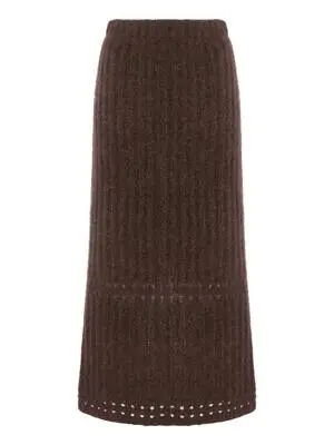 BY MALENE BIRGER Sofia Knit Skirt - Brown
