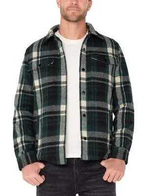 LIVERPOOL Front Snap Shirt Jacket - Spruce/black Multi