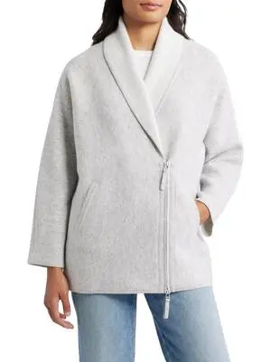 MARGARET O'LEARY Claude Wool & Cashmere Sweater Jacket - Fog/mist