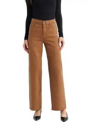 HIDDEN JEANS High-waist Relaxed Straight-leg Dad Jeans - Rust