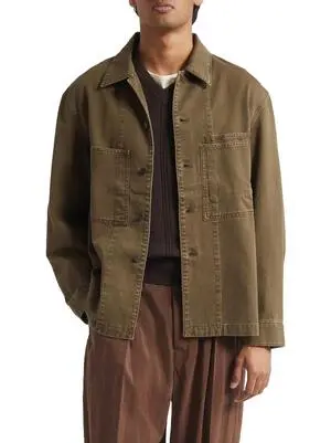 LEMAIRE Workwear Denim Overshirt - Moss Green
