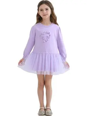 MIMI TUTU Heart Bow Dress Purple