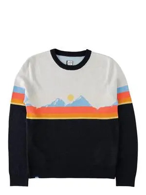 KAVU Hillrose Crew Neck Sweater Sunset Range