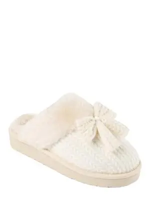 Minnetonka Bowelle Faux Fur Scuff Slipper - Cream