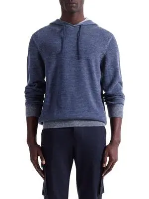 Bugatchi Merino Wool Hoodie Sweater - Navy