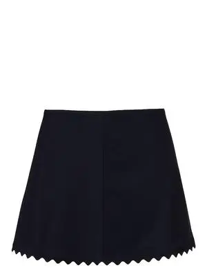 KARLA COLLETTO Ines Scalloped Mini Skirt - Black