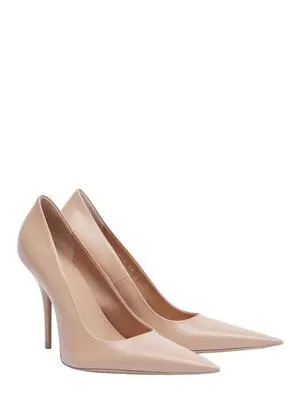 Balenciaga Avenue 110 Leather Pumps - Beige