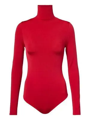 Wolford Colorado Turtleneck Bodysuit - Red