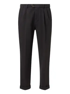 Brunello Cucinelli Cotton Straight Pants - Grey