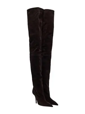 Paris Texas Jessica 105 Suede Over-the-knee Boots - Black
