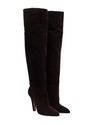 Paris Texas Elsa 100 Suede Over-the-knee Boots - Black