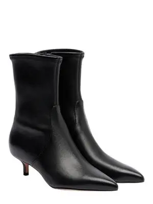 Veronica Beard Lisa Leather Ankle Boots - Black