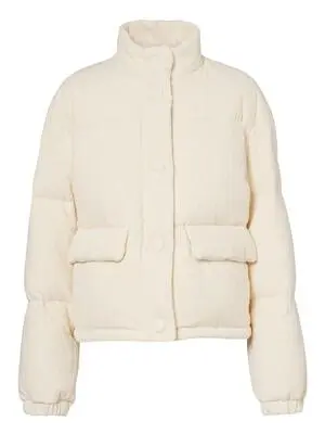 Moncler Aliminia Cotton Corduroy Down Jacket - White