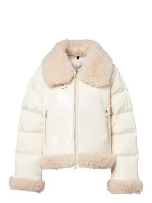 MONCLER Rubrouk Teddy-Trimmed Down Jacket