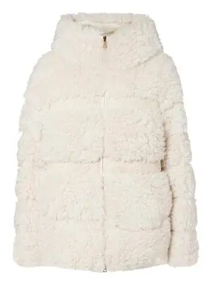 Moncler Verie Macramé Teddy Down Jacket - White