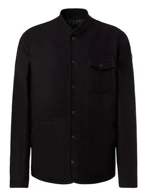 Moncler Virgin Wool Bouclé Overshirt - Black