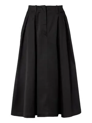Moncler Cotton Midi Skirt - Black