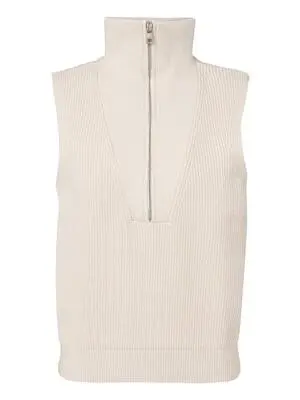 Varley Amina Half-zip Sweater Vest - Beige