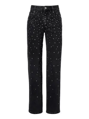 MARANT ETOILE Embellished Straight Jeans - Black