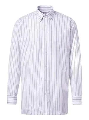 Charvet Striped Cotton Poplin Shirt - White