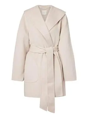 Varley Edgemere Wool-blend Wrap Jacket - Beige