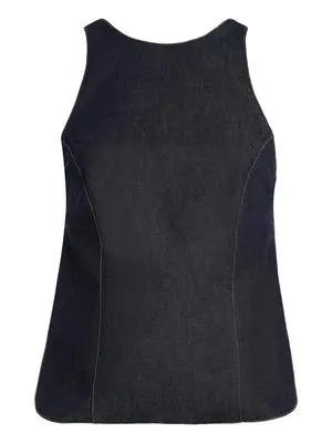 ALFIE Backless Denim Top - Blue
