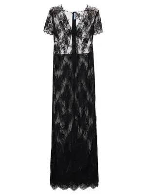 Prada Long Lace Dress - Black