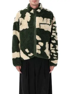 Obey Shaggy Sherpa Jacket - Kombu Green Multi