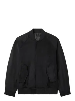 SSSTEIN Wool And Cashmere-blend Bomber Jacket - Black