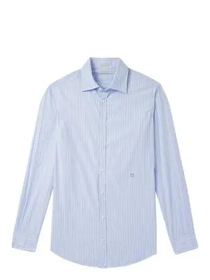 Massimo Alba Genova Striped Cotton-voile Shirt - Blue