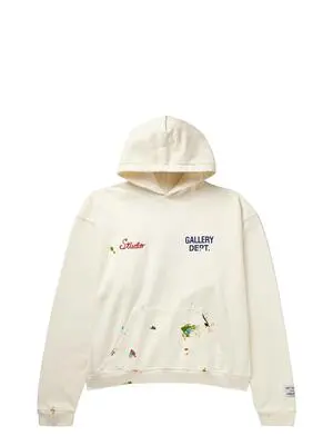 GALLERY DEPT. Studio Oversized Logo-Print Cotton-Jersey Hoodie Neutrals