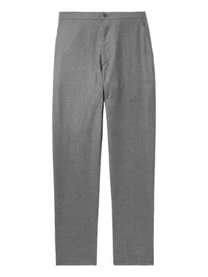 Boglioli Straight-leg Virgin Wool-flannel Trousers - Gray
