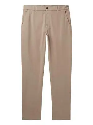 Canali Tapered Cotton-blend Twill Trousers - Neutrals