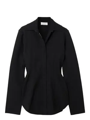 Sportmax Jersey Zip-front Shirt - Black