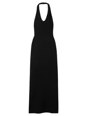 Sir The Label Solari Stretch Recycled-jersey Halterneck Maxi Dress - Black