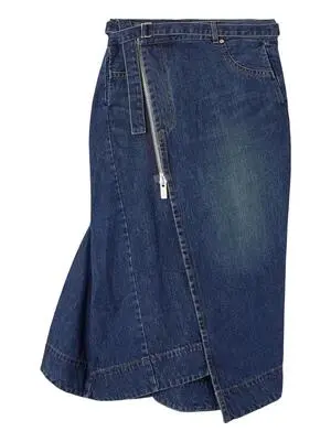 Sacai Denim Midi Skirt - Blue