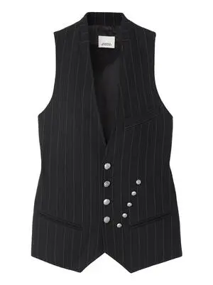 Isabel Marant Manon Pinstriped Vest - Black