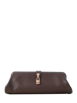 Gabriela Hearst Paola Leather Clutch - Brown