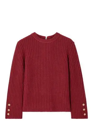 Isabel Marant Dixie Ribbed Wool Sweater - Red