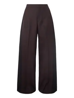 DIOTIMA Planno Paneled Wool Wide-leg Pants - Brown