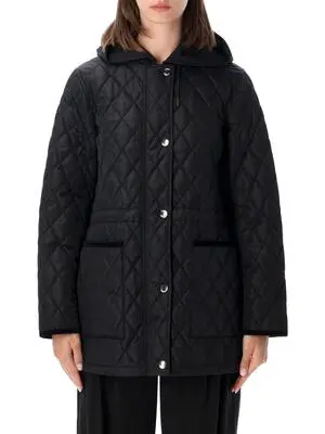 BURBERRY Burberry Knee-Length Quilted Hooded Coat