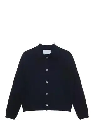CUDDLEUP Polo-Collar Cardigan